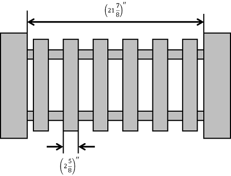 a) A fence is to have seven boards between two posts so that the space ...