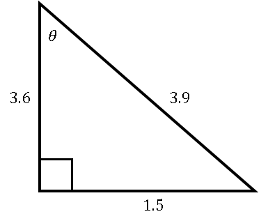 In the triangle below, find the value of \csc \theta . | Homework.Study.com