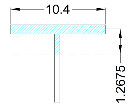 WT8\times 50 structure steel T section see Appendix is loaded and shown ...