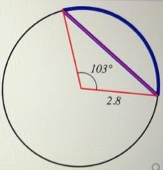 Find the area of the region indicated in blue. | Homework.Study.com