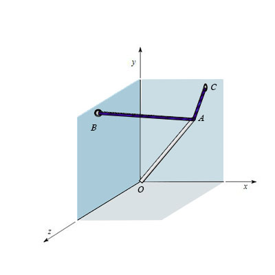 Figure below shows a thin uniform rod OA of length 2m and weight 40N ...