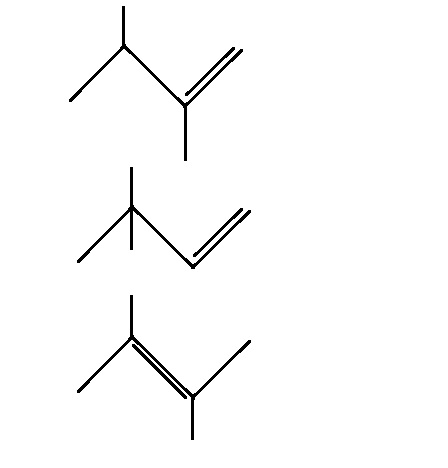 Draw the structure(s) of all of the branched alkene isomers, C6H12 ...