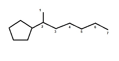 The correct IUPAC name of the following compound is A. (1-methylhexyl ...