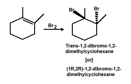 What product would you expect to obtain from the addition of Br2 to 1,2 ...