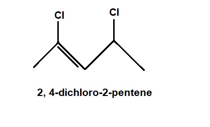 Draw (R)-2, 4-dichloro-(Z)-2-pentene. Be sure to clearly depict the ...