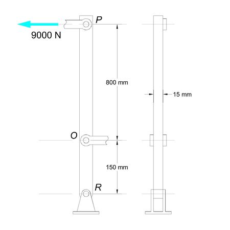 For the following figure, the diameter of the tie rod at Q=12 mm and ...