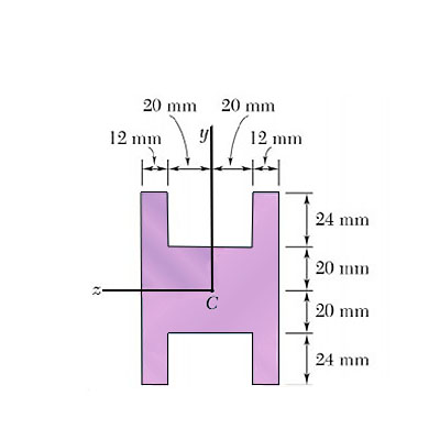 Knowing that a beam of the cross section shown is bent about a ...
