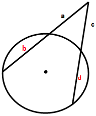 Given circle O with two secants, find the value of x. A. 20 B. 30 C. 40 ...