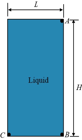 The closed tank shown, which is full of liquid, is accelerated downward ...