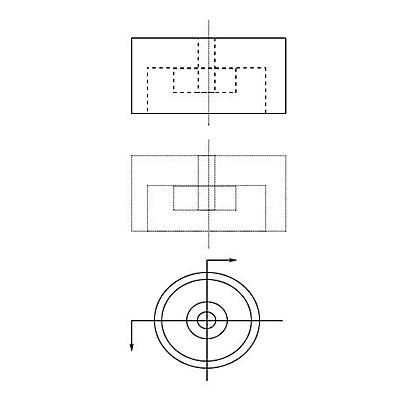 Sketch the sectional view as indicated. The material of the part is ...