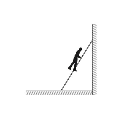 A person stands on a ladder that is restingagainst a wall. (Assume that ...