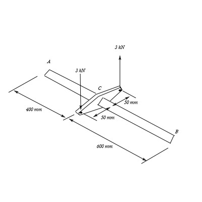 The steel shaft has a diameter of 40 mm and it is fixed at its end A ...