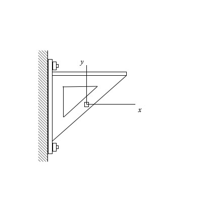 The state of strain at the point on the bracket has components \epsilon ...