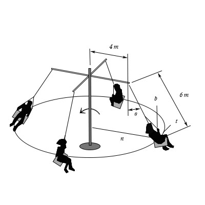 Determine the constant speed of passengers on the amusement park ride ...