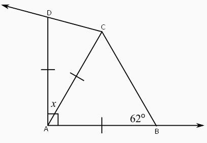 Determine the value of x for the given diagram. | Homework.Study.com