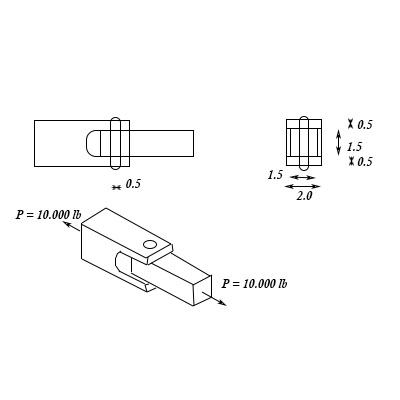 A tension joint has the basic layout shown in the diagram below. (All ...