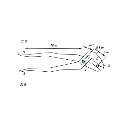 The pillars are used to grip the tube at B as shown in the figure. A ...
