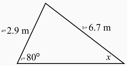 Determine angle x to the nearest degree. | Homework.Study.com