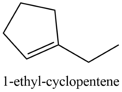 Draw the structure of the compound 1-ethylcyclopentene. | Homework ...