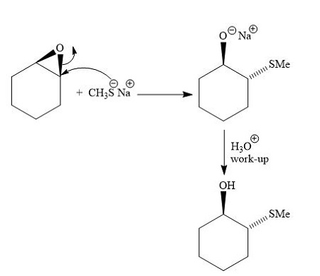 Draw the product(s) of cyclohexene oxide, sodium methylsulfide, and ...