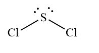 Determine the molecular shape of the following species. SCl_2 ...