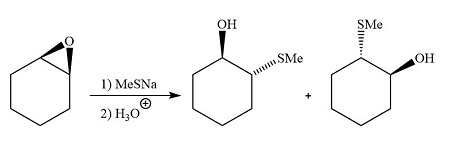 Draw the product(s) of cyclohexene oxide, sodium methylsulfide, and ...