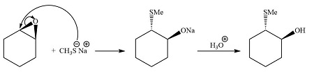 Draw the product(s) of cyclohexene oxide, sodium methylsulfide, and ...