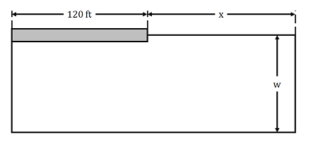 Starting with a 120-ft long stone wall, a farmer would like to ...