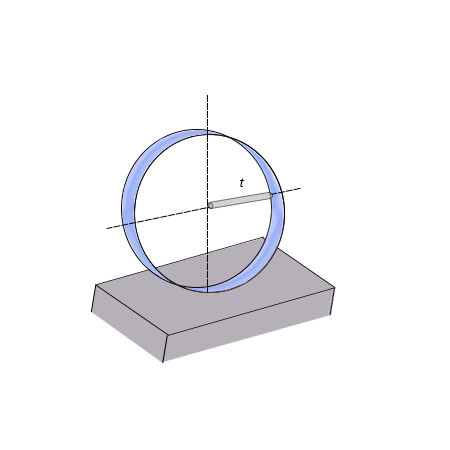 A uniform slender rod of length l and mass m is secured to a circular ...
