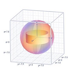 Compute the total surface area of remaining part of a solid ball of ...