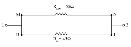 Find the equivalent resistance between points 1 and 2? | Homework.Study.com