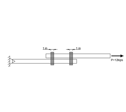 For the structure shown, determine the shearing stress in the pins ...