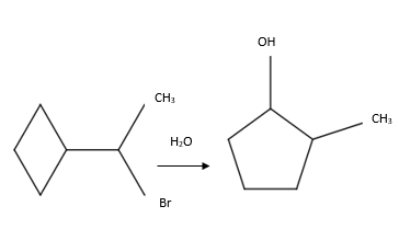 Complete the following mechanism involving (1-bromoethyl)cyclobutane ...