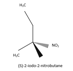 Draw the enantiomer of (S)-2-iodo-nitrobutane shown below. It may help ...