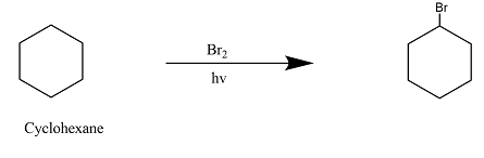 Show all steps and reagents needed to convert cyclohexane into the two ...