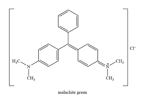 A. Draw the structure of malachite green at pH's 0.8 and 1.8. B. What ...