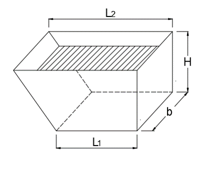 Derive the capacitance of the tank in the given figure | Homework.Study.com