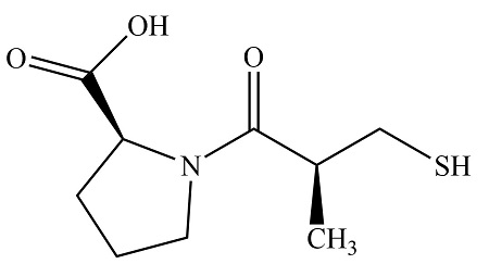 Captopril is a drug used to treat high blood pressure and congestive ...