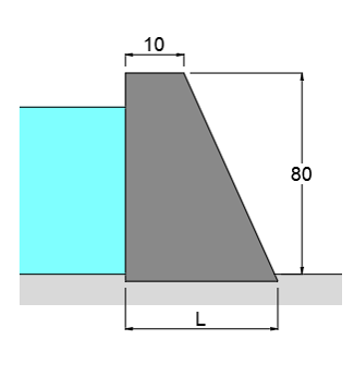 Figure below shows a cross-section through a concrete dam. If the ...