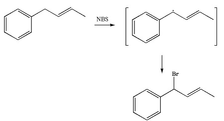What product would you expect from the reaction of 1-phenyl-2-butene ...