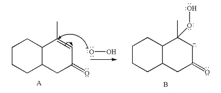 Add curved arrows for each step to show how A is converted to the epoxy ...