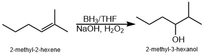 Which reagent(s) below would work best in converting 2-methyl-2-hexene ...