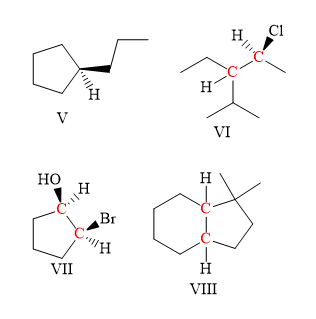 Identify all chiral centers in each molecule below. Determine whether ...