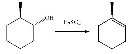 What is the major alkene formed when A is dehydrated with H2SO4 ...