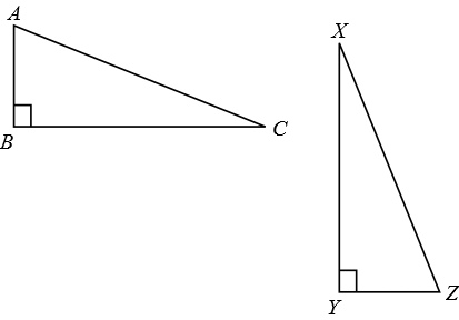 (b) The following triangle is congruent to triangle ABC . Identify the ...