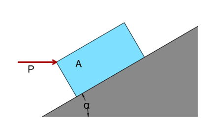 force P is applied to a block A of mass m = 16 kg as shown. The block ...