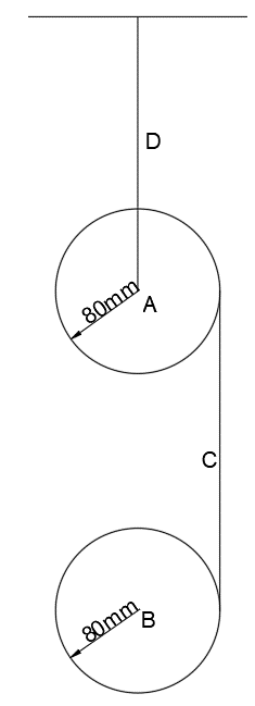 A cord C is wrapped around each of the two 13-kg disks. If they are ...