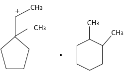 Draw an arrow on the carbocation in the figure on the left to show how ...