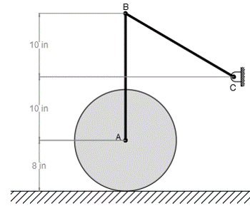 Wheel A weighs 15 lb, has a centroidal radius of gyration of 6 in and ...