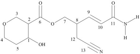Consider the structural formula: Write the bond angles of: (at the C ...
